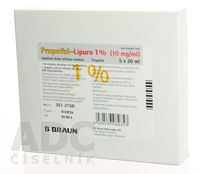 Propofol-Lipuro 1 % (10 mg/ml) - ADC.sk