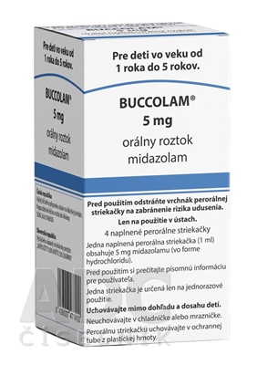 BUCCOLAM 5 mg orálny roztok - ADC.sk