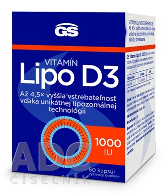 Zaradenie GS Vitamín Lipo D3 1000 IU do ADC Klasifikácie - ADC.sk