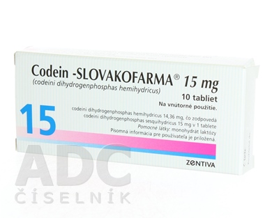 Codein-SLOVAKOFARMA 15 mg - ADC.sk
