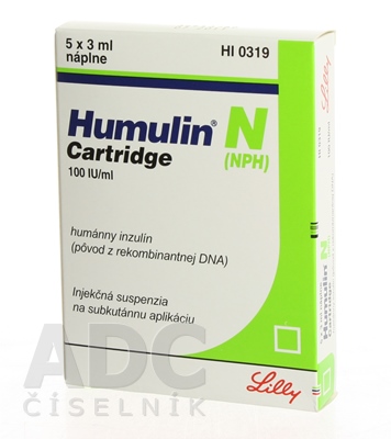 HUMULIN N (NPH) CARTRIDGE - ADC.sk