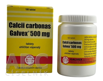 Calcii carbonas Galvex 500 mg - ADC.sk