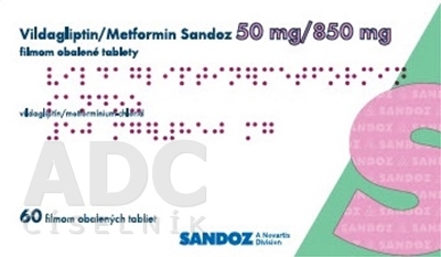 Obnovenie dodávok: Vildagliptin/Metformin Sandoz 50 mg/850 mg tbl flm ...