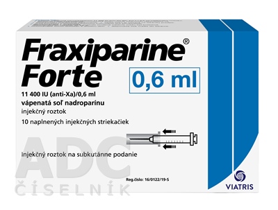 Fraxiparine Forte 11 400 IU (anti-Xa)/0,6 ml - ADC.sk