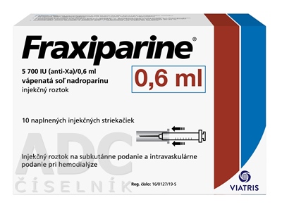 Fraxiparine 5 700 IU (anti Xa)/0,6 ml - ADC.sk
