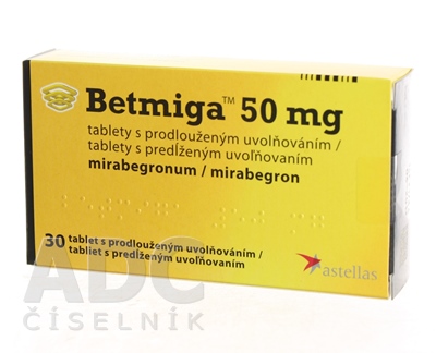 Betmiga 50 mg tablety s predĺženým uvoľňovaním - ADC.sk